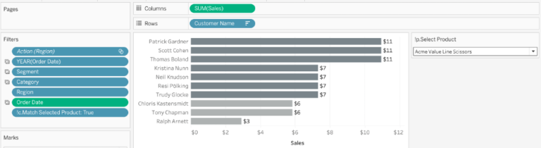 Using a parameter to filter for specific records in a Tableau dashboard ...